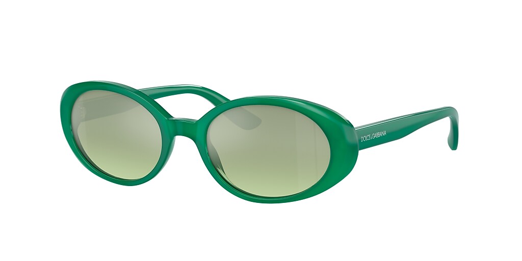 Dolce&Gabbana DG4443 52 Green Mirror Silver Gradient & Milky Green ...