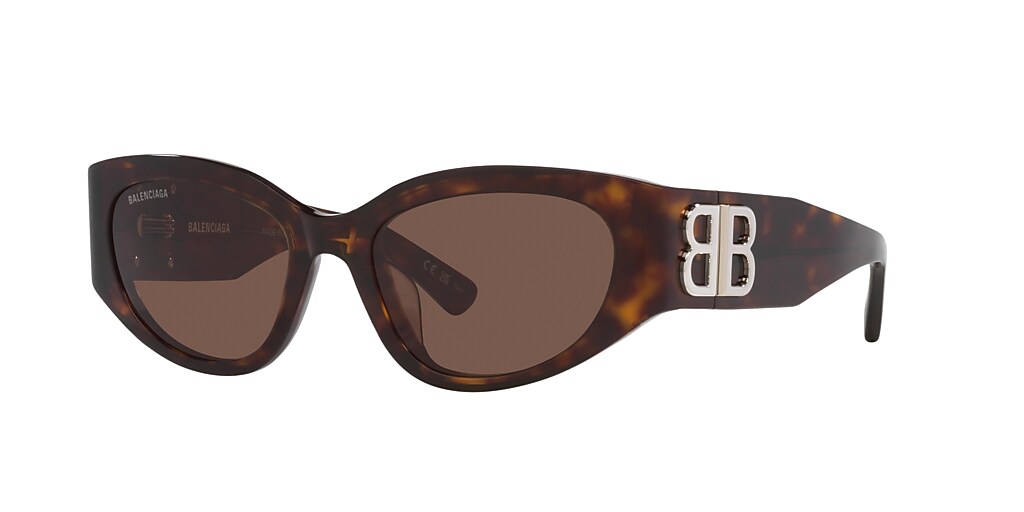 Balenciaga BB0324SK 55 Brown & Tortoise Sunglasses | Sunglass Hut Canada