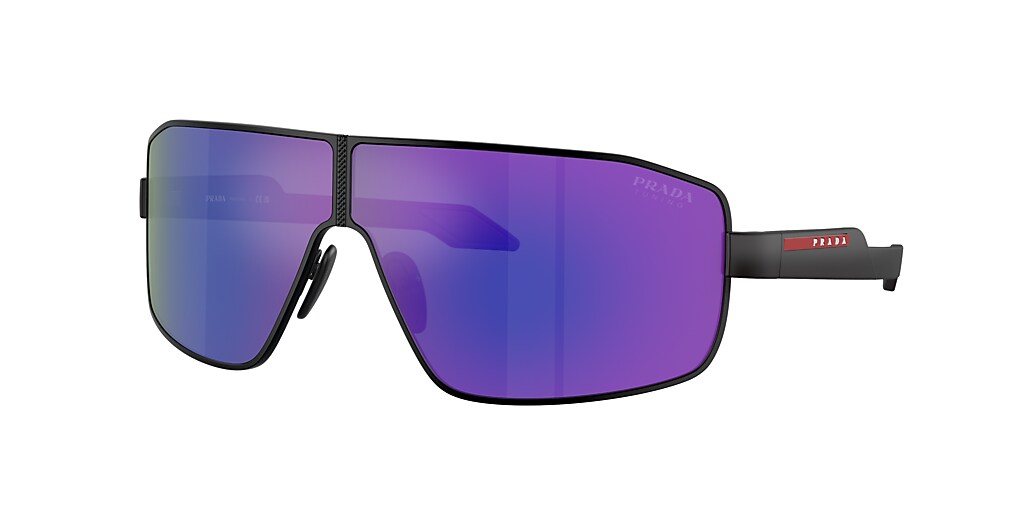 Prada Linea Rossa PS 54YS 74 Azul oscuro Espejo violeta & Negro Sunglasses | Sunglass Hut México