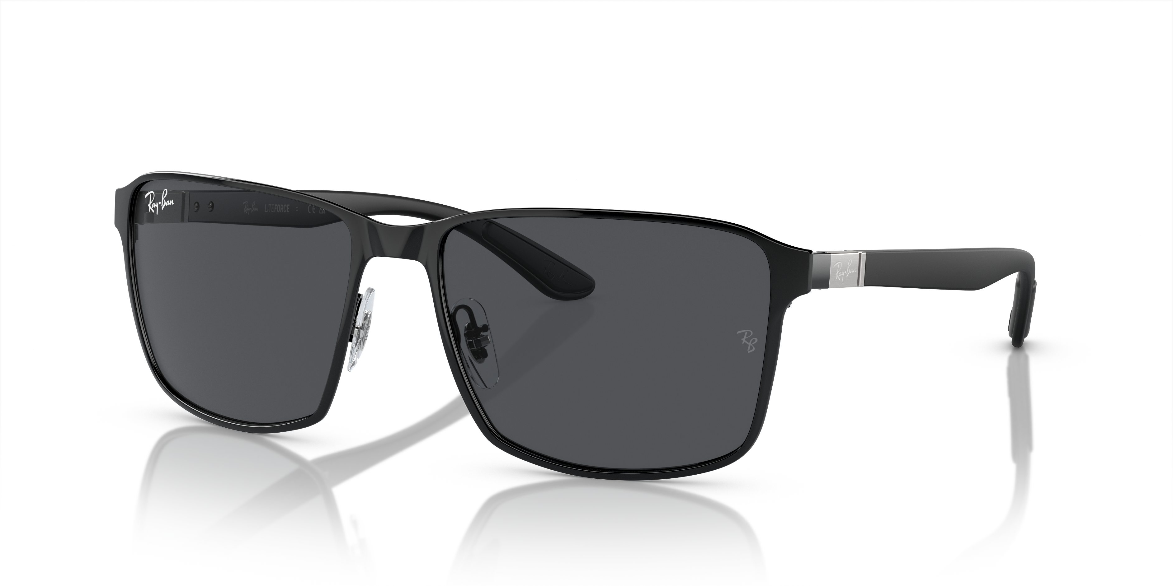 Ray-Ban RB3721 XXL (59 - 17) with Grey lenses and Black frame ...