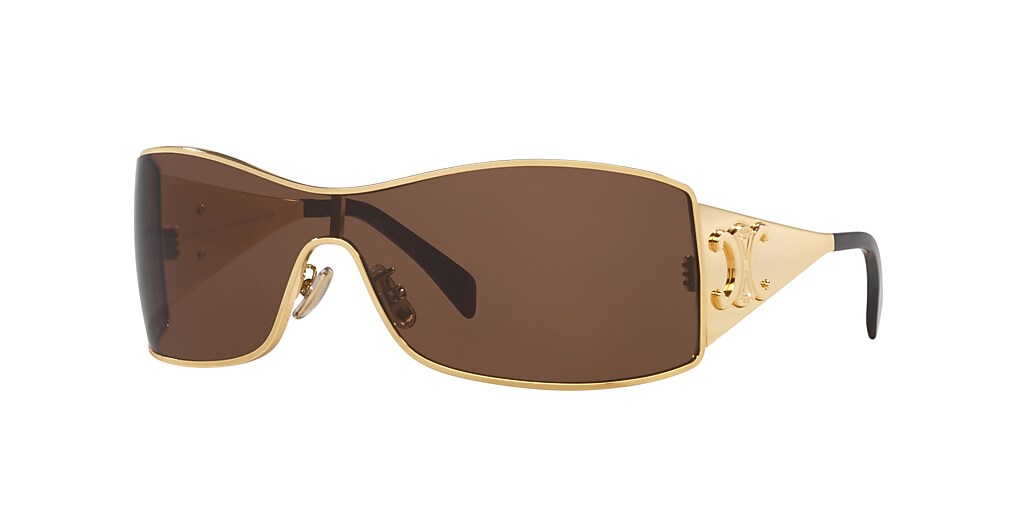 Celine Maxi Metal Triomphe Cl40283U Brown & Gold Sunglasses | Sunglass ...