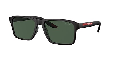 Prada Linea Rossa PS 05YS 58 Tuning Dark Green & Black Rubber ...