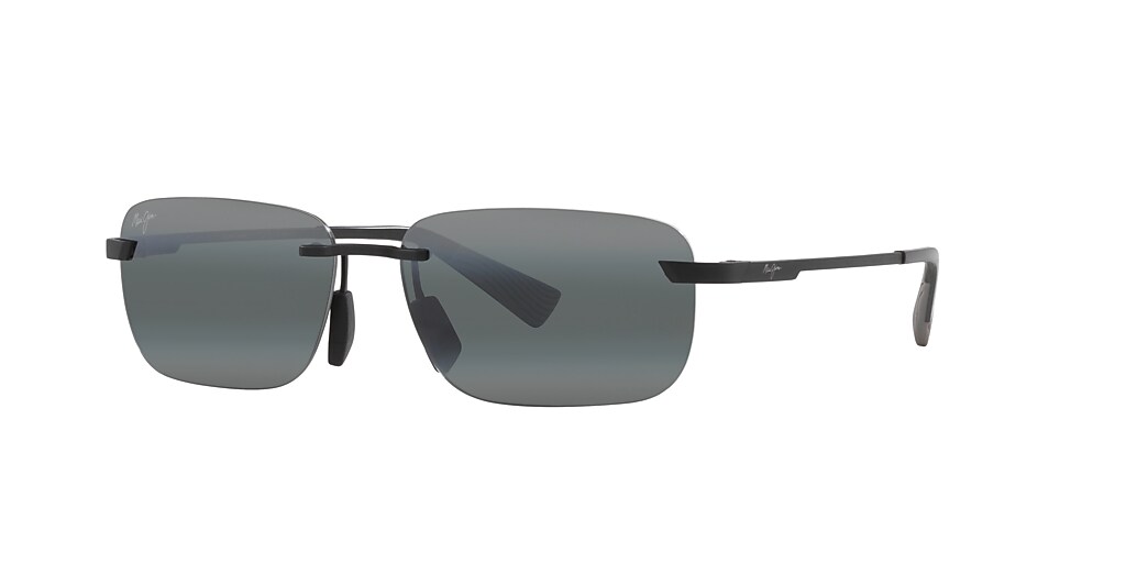 Maui Jim Lanakila 59 Grey Polar & Black Grey Polarized Sunglasses ...