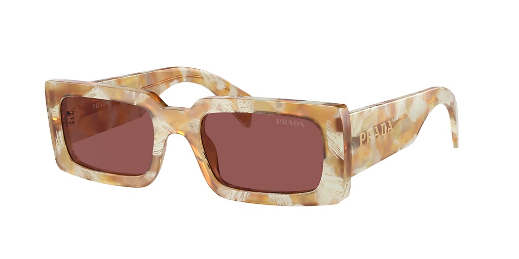 Prada PR A07S 52 Dark Violet & Desert Tortoise Sunglasses | Sunglass ...