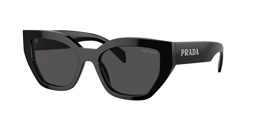 Prada PR A09SF 55 Dark Grey & Black Sunglasses | Sunglass Hut USA