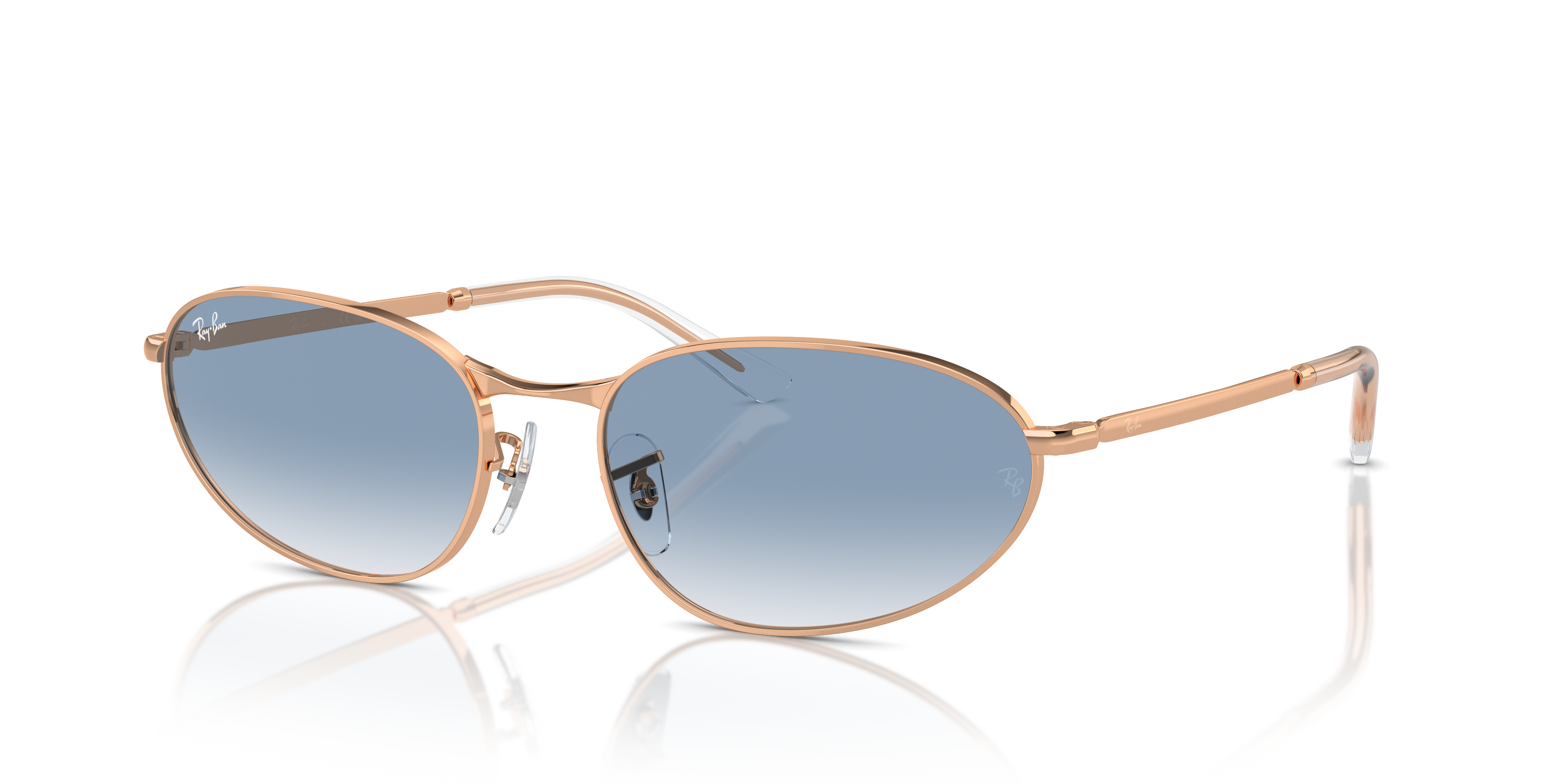 Ray-Ban RB3734 L (56 - 18) avec Verres Bleu et Monture Rose | Sunglass Hut®