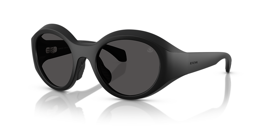 MONCLER ME8005 Futuro Noir mat Unisex Sunglasses Gris fonce Lens