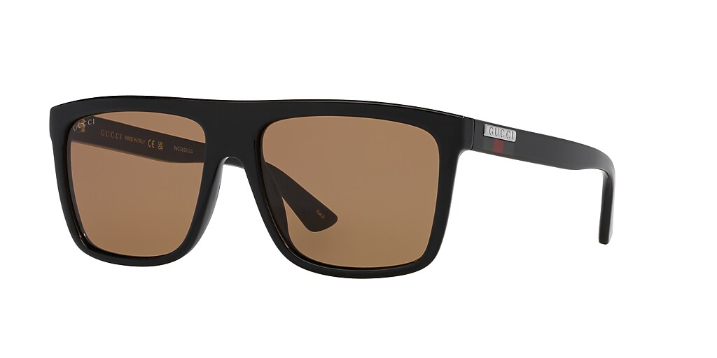 Gucci GG0748S 59 Brown & Shiny Gold Sunglasses | Sunglass Hut Australia