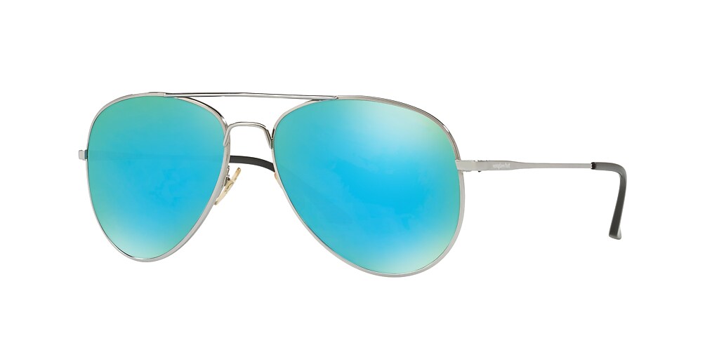 Sunglass Hut Collection Hu1001 59 Green Mirror And Gunmetal Sunglasses