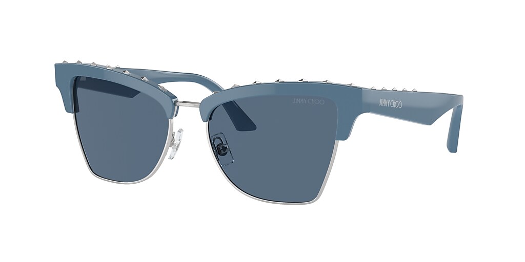 Jimmy Choo JC5014 54 Dark Blue & Blue/Silver Sunglasses | Sunglass Hut USA