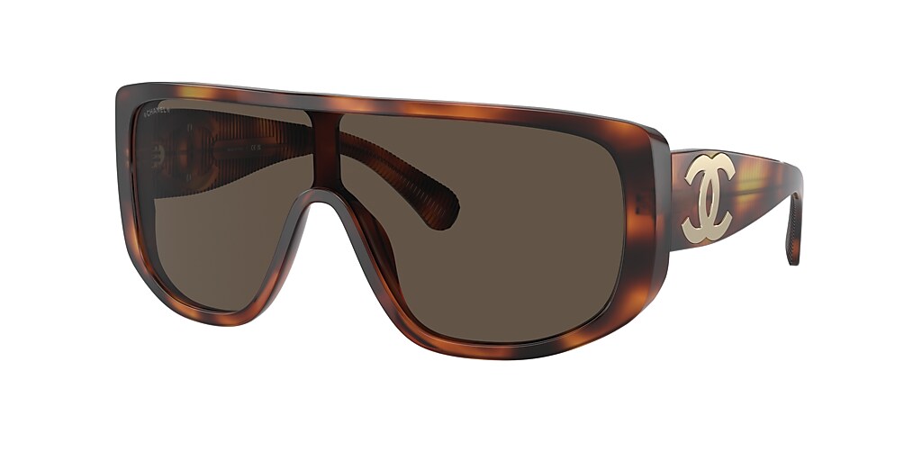 Chanel Shield Sunglasses CH5495 01 Brown & Dark Tortoise Sunglasses ...
