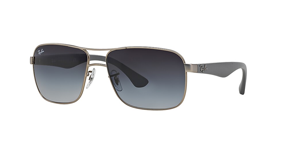 Ray-Ban RB3516 59 Gris Degradé & Plateado Mate Sunglasses | Sunglass ...