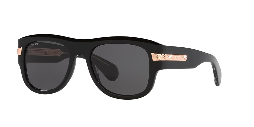 Gucci GG1517S 54 Grey & Black Sunglasses | Sunglass Hut USA