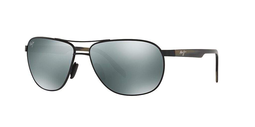 Maui Jim 728 Castles 61 Gunmetal Mirror Polarized & Black Matte ...