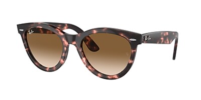 Ray-Ban RB2241 Wayfarer Way 51 Clear & Brown & Pink Havana Sunglasses ...