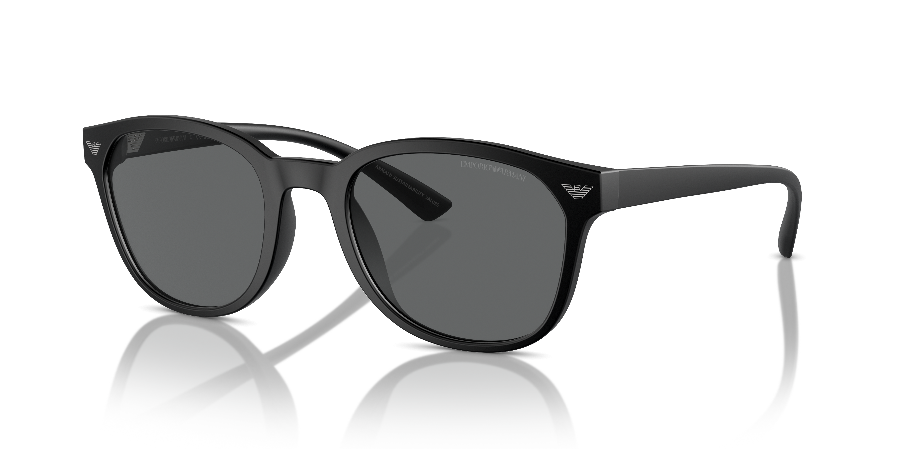 Emporio Armani EA4225U M (53 - 20) con Micas Gris y Armazón Negro ...