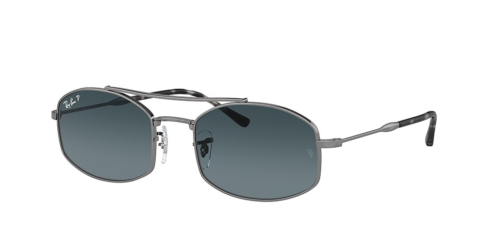 Ray-Ban RB3719 54 Dark Blue & Gunmetal Polarized Sunglasses | Sunglass ...