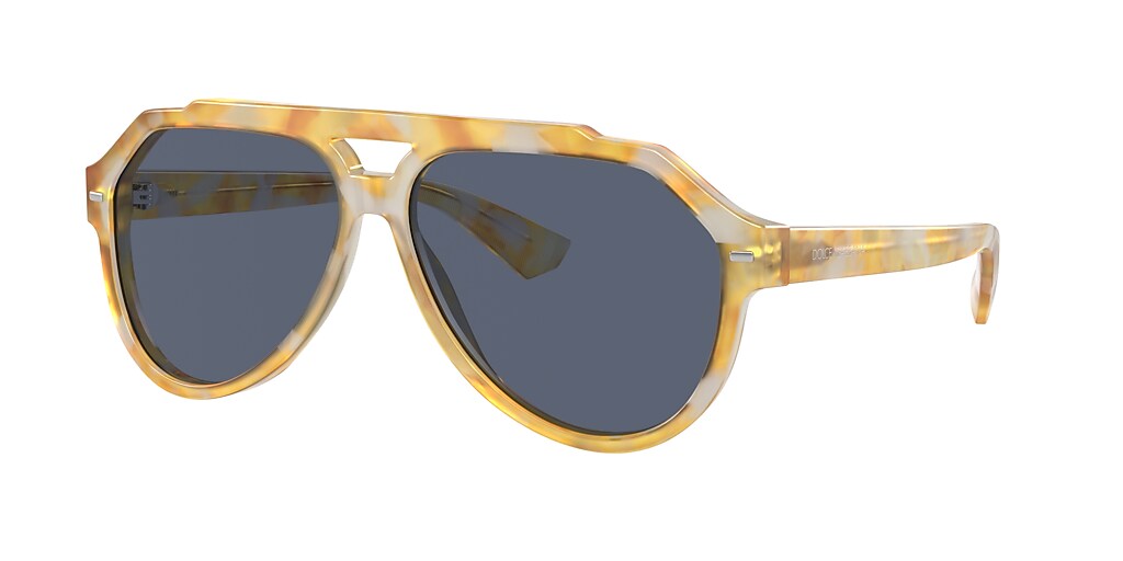 Dolce&Gabbana DG4452 60 Blue & Yellow Tortoise Polarized Sunglasses ...