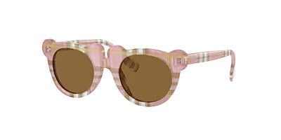 Burberry JB4355 Kids 43 Bronze & Check Pink Sunglasses | Sunglass Hut USA
