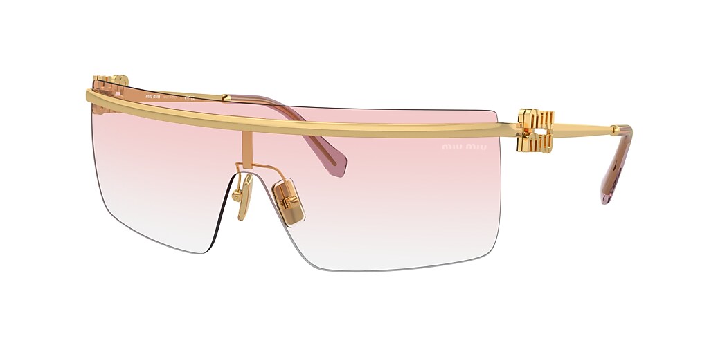 Miu Miu MU 50ZS 01 Clear Gradient Pink & Gold Sunglasses | Sunglass Hut USA