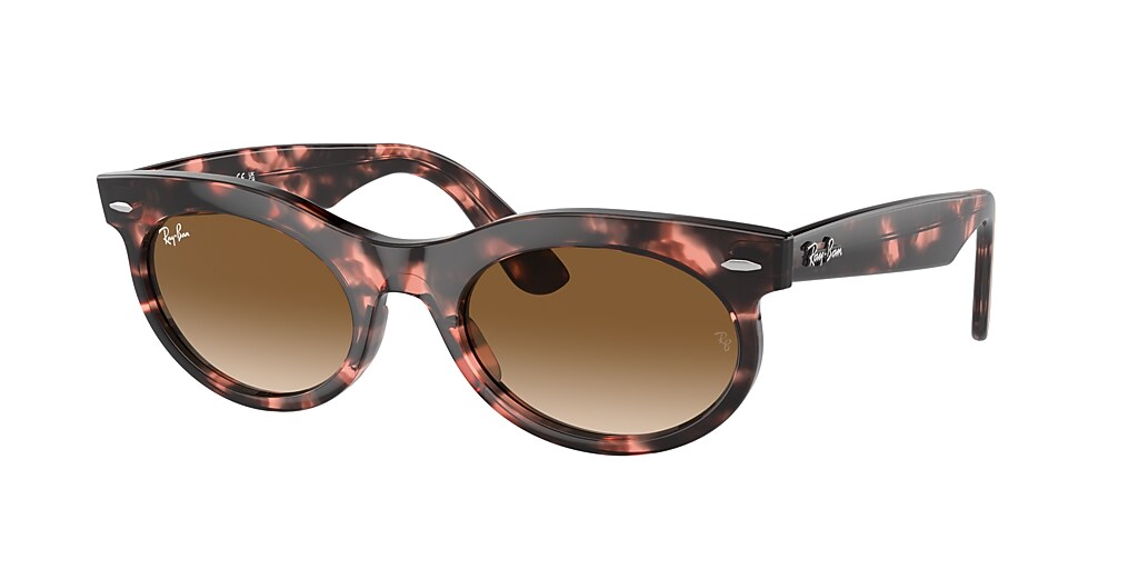 Ray-Ban RB2242 Wayfarer Oval 53 Clear & Brown & Pink Havana Sunglasses ...