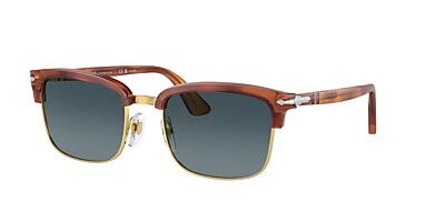 Persol PO3327S 56 Blue & Terra Di Seina Polarized Sunglasses | Sunglass ...