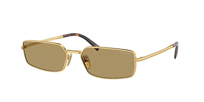 Prada PR A60S 59 Green Olive & Gold Sunglasses | Sunglass Hut USA