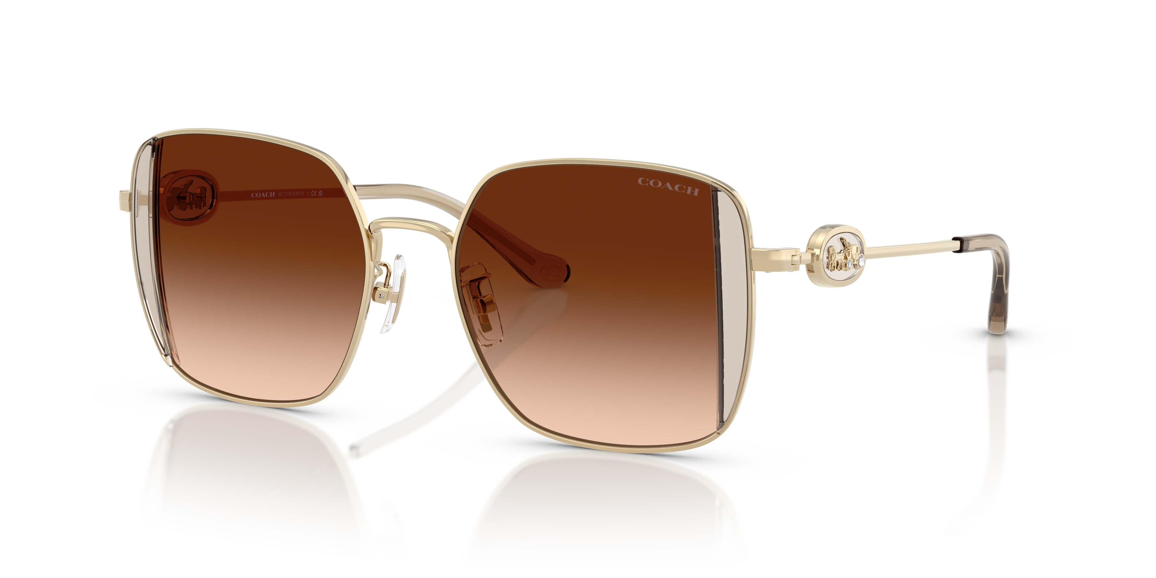Coach HC7177B CAD72 XL (51 - 18) with Brown lenses and Gold frame ...