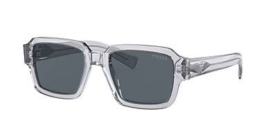 Prada PR 02ZS 52 Blue & Transparent Grey Sunglasses | Sunglass Hut USA