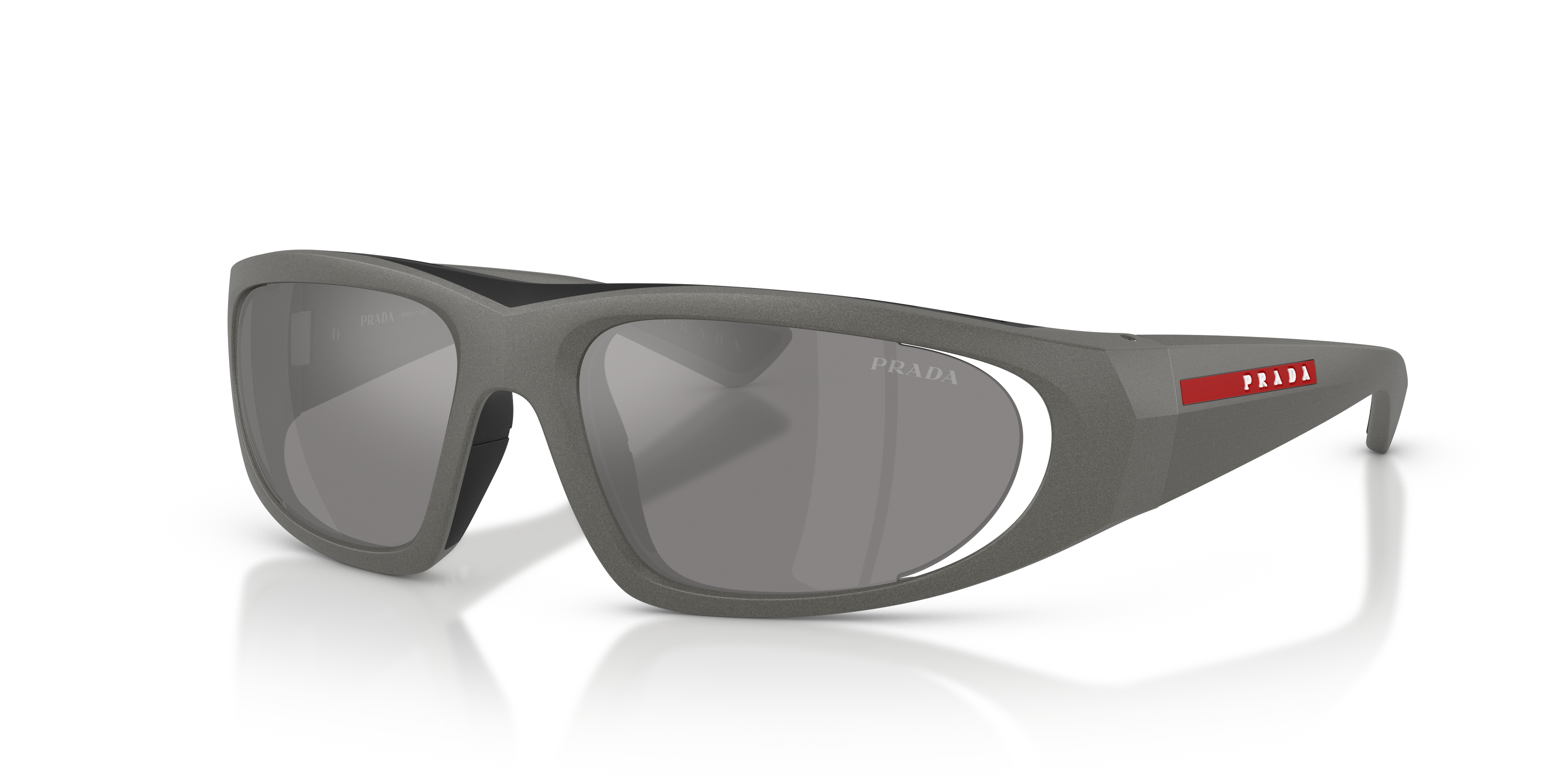Prada Linea Rossa PS B03S L (57 - 16) with Silver lenses and Grey frame ...