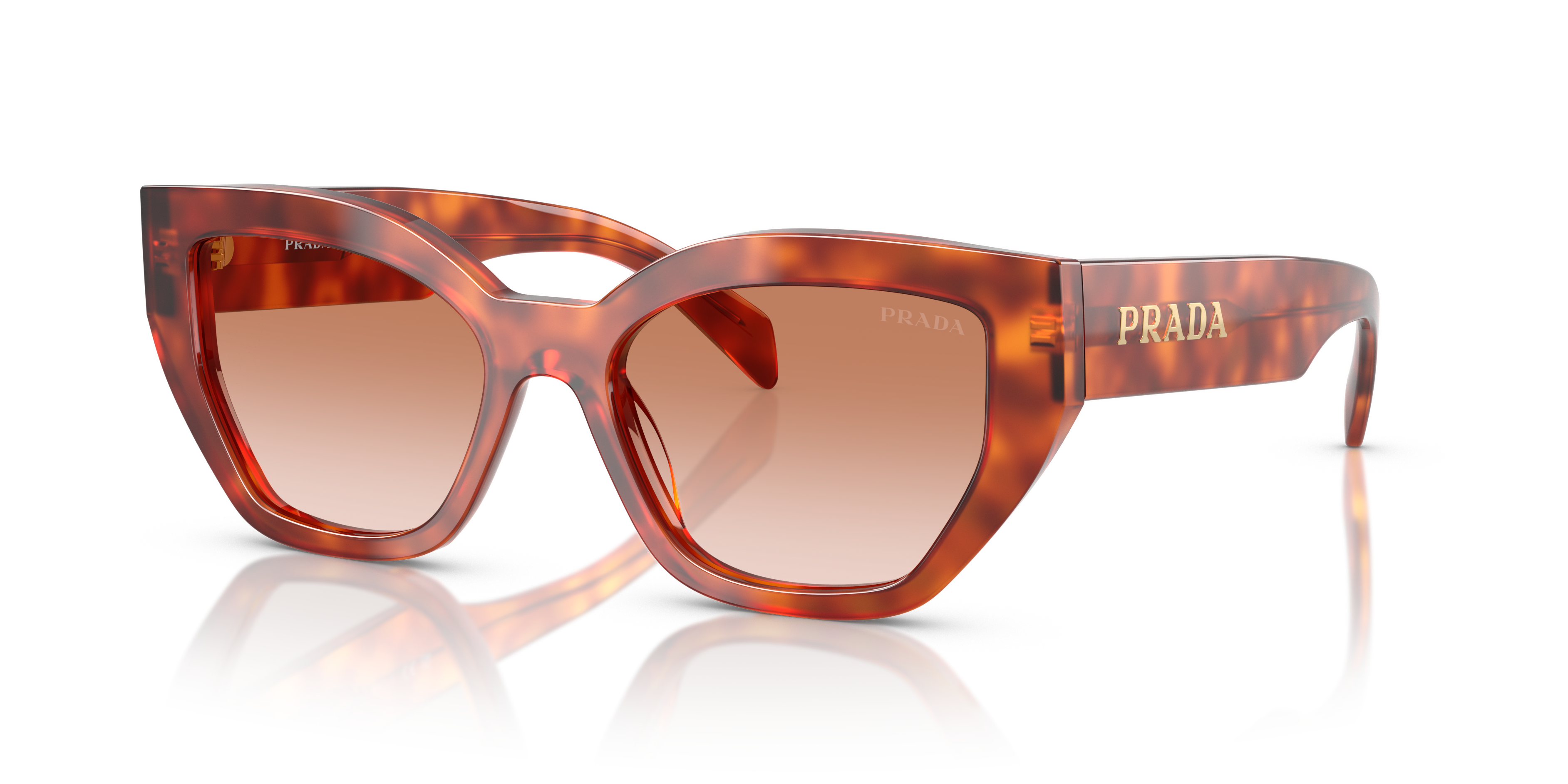 Prada PR A09S M (53 - 18) with Brown lenses and Brown frame | Sunglass Hut®