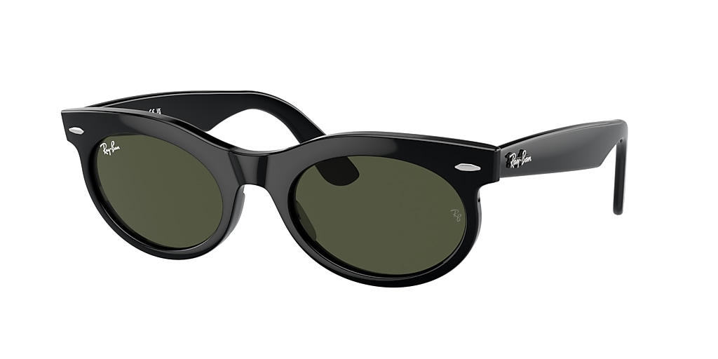 Ray-Ban RB2242 Wayfarer Oval 53 Green & Black Sunglasses | Sunglass Hut USA