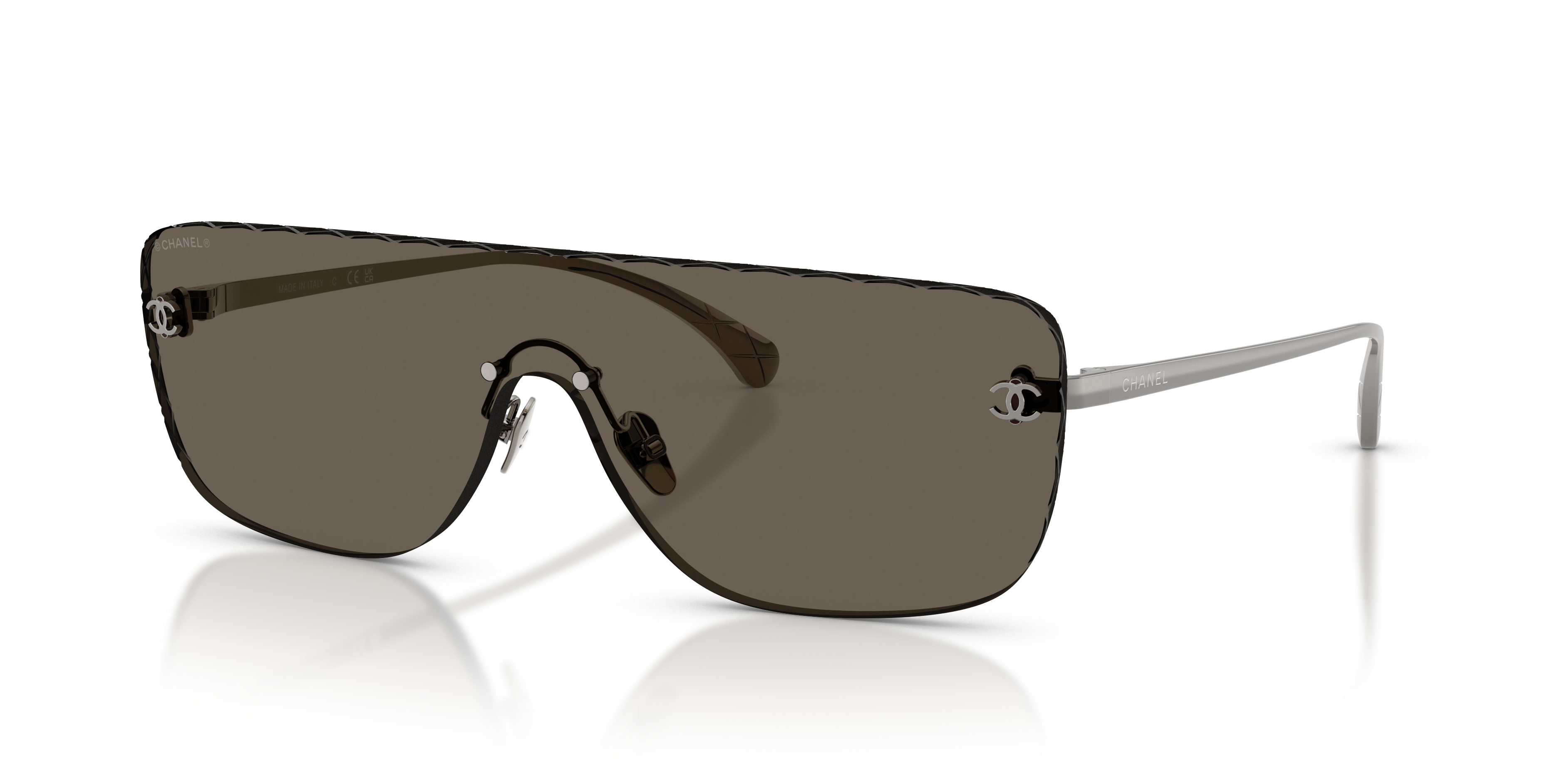 Chanel Shield Sunglasses CH4293 XL (0 - 140) with Brown lenses and ...