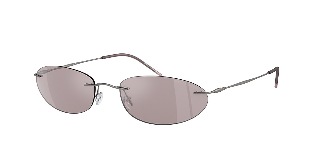 Giorgio Armani AR1508M 58 Violet Mirror Flash Silver & Matte Gunmetal ...