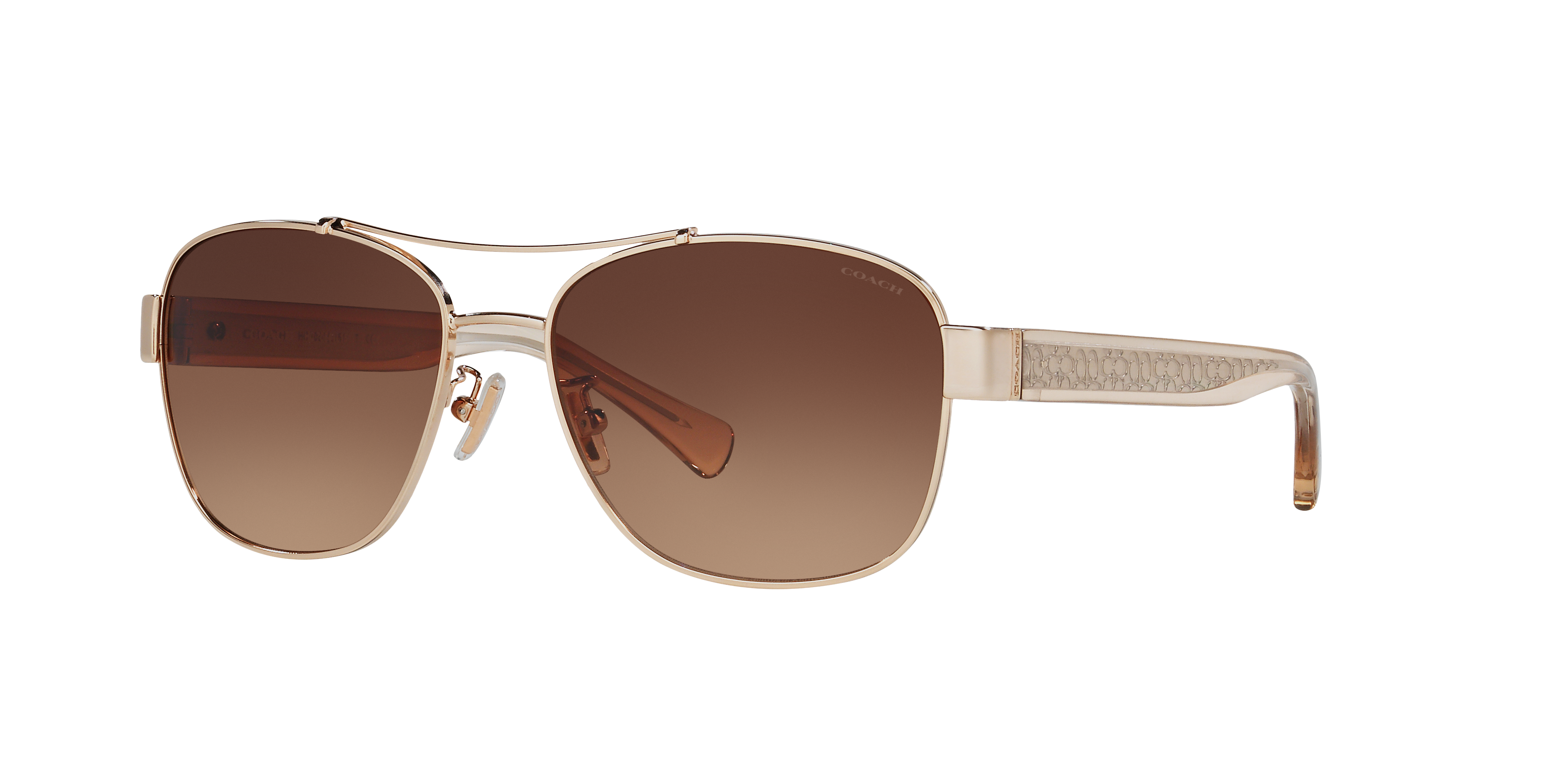 Coach L151 M (56 - 16) with Brown lenses and Gold frame | Sunglass Hut®