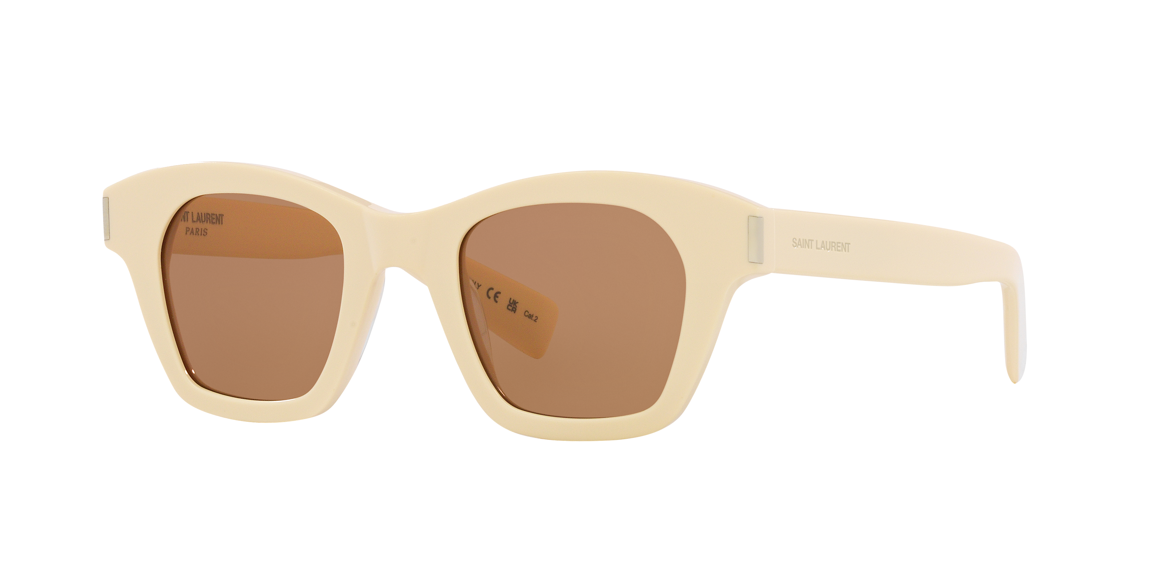 Saint Laurent SL 592 XXS (47 - 23) with Brown lenses and Beige frame ...