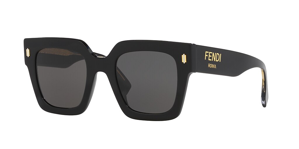 Fendi Fendi Roma FE40101I 50 Grey & Black Sunglasses | Sunglass Hut USA