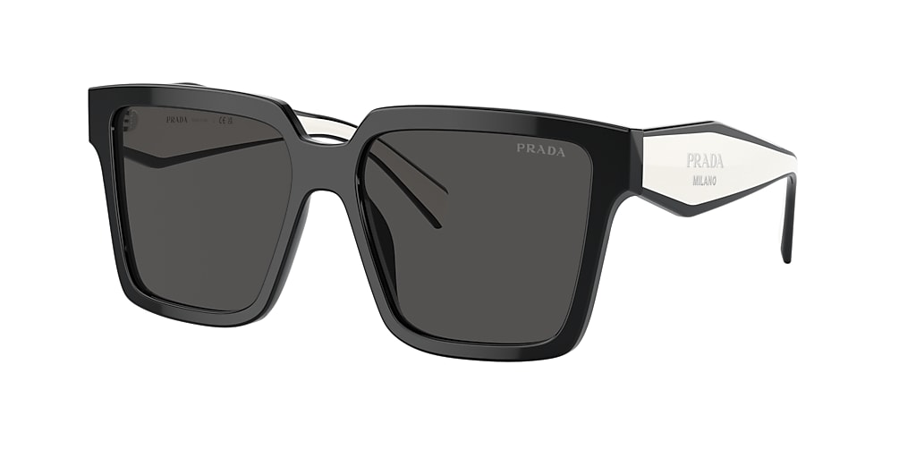 Prada PR 24ZSF 57 Dark Grey & Black Sunglasses | Sunglass Hut USA
