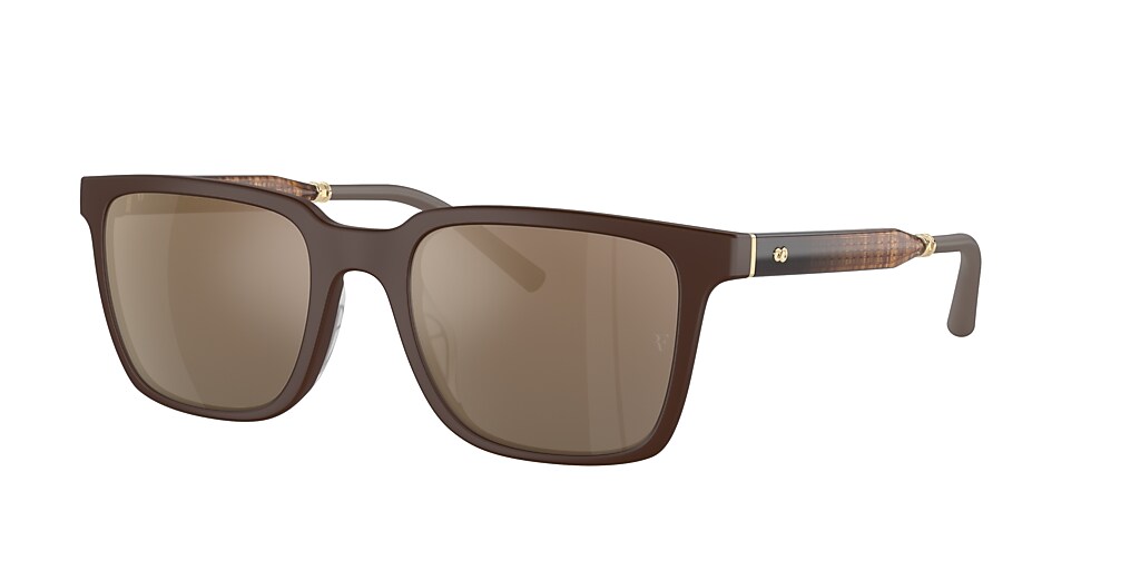 Oliver Peoples OV5553SU Mr. Federer 52 Desert Flash Mirror & Umber ...