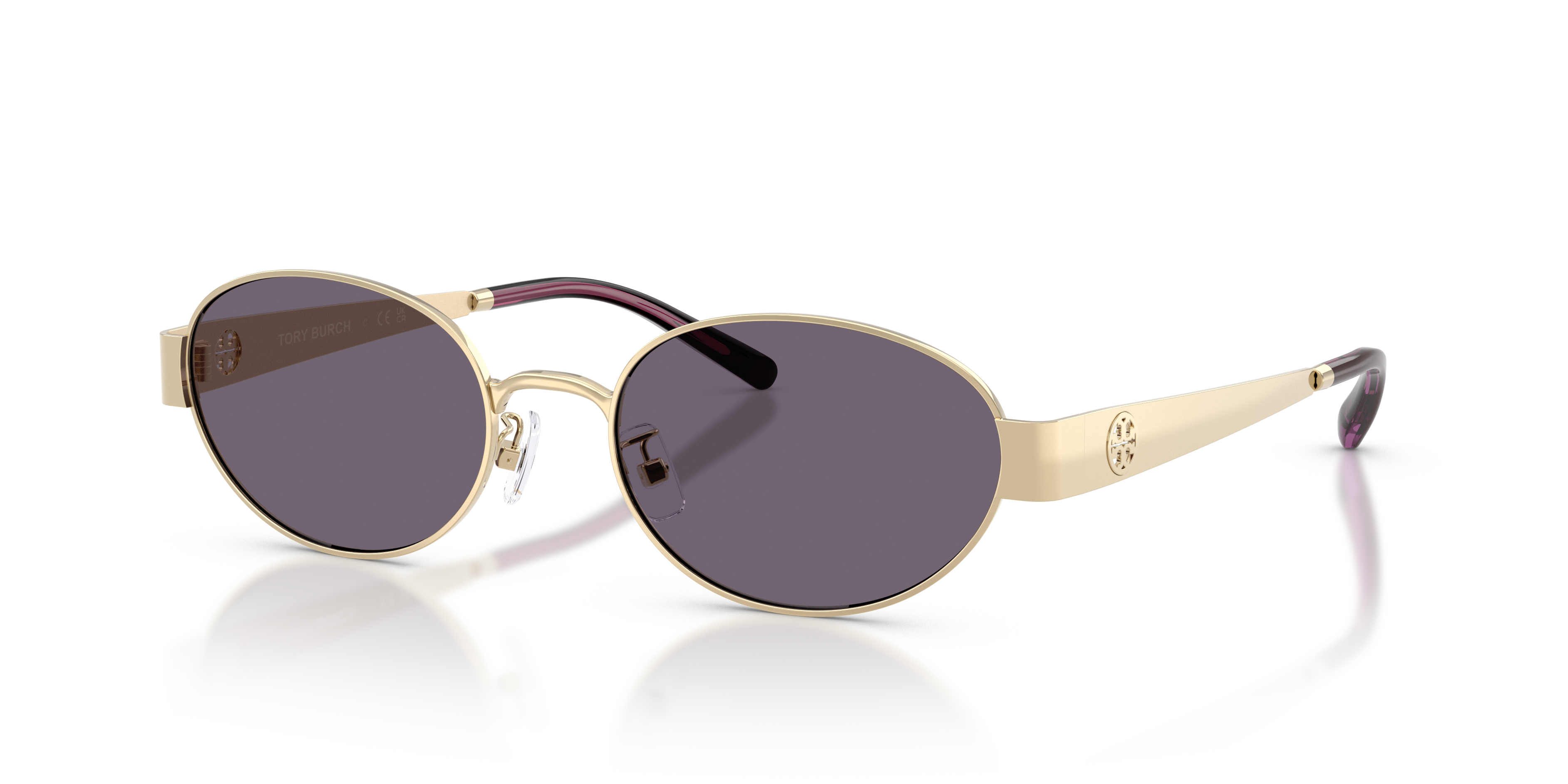 Tory Burch TY6116 L (54 - 19) avec des Verres Violet et une Monture Or ...