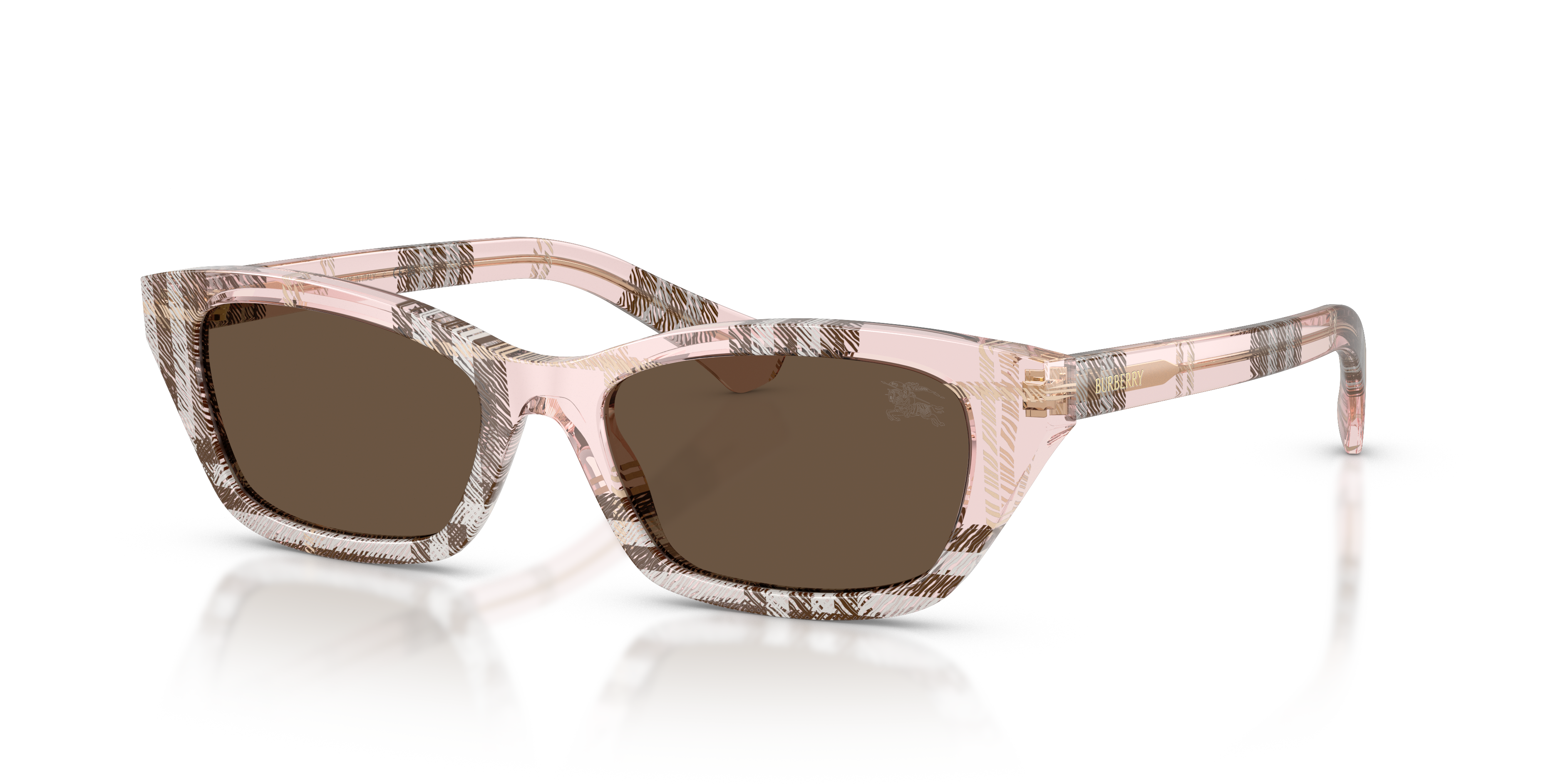 Burberry BE4488 M (52 - 17) with Brown lenses and Pink frame | Sunglass ...