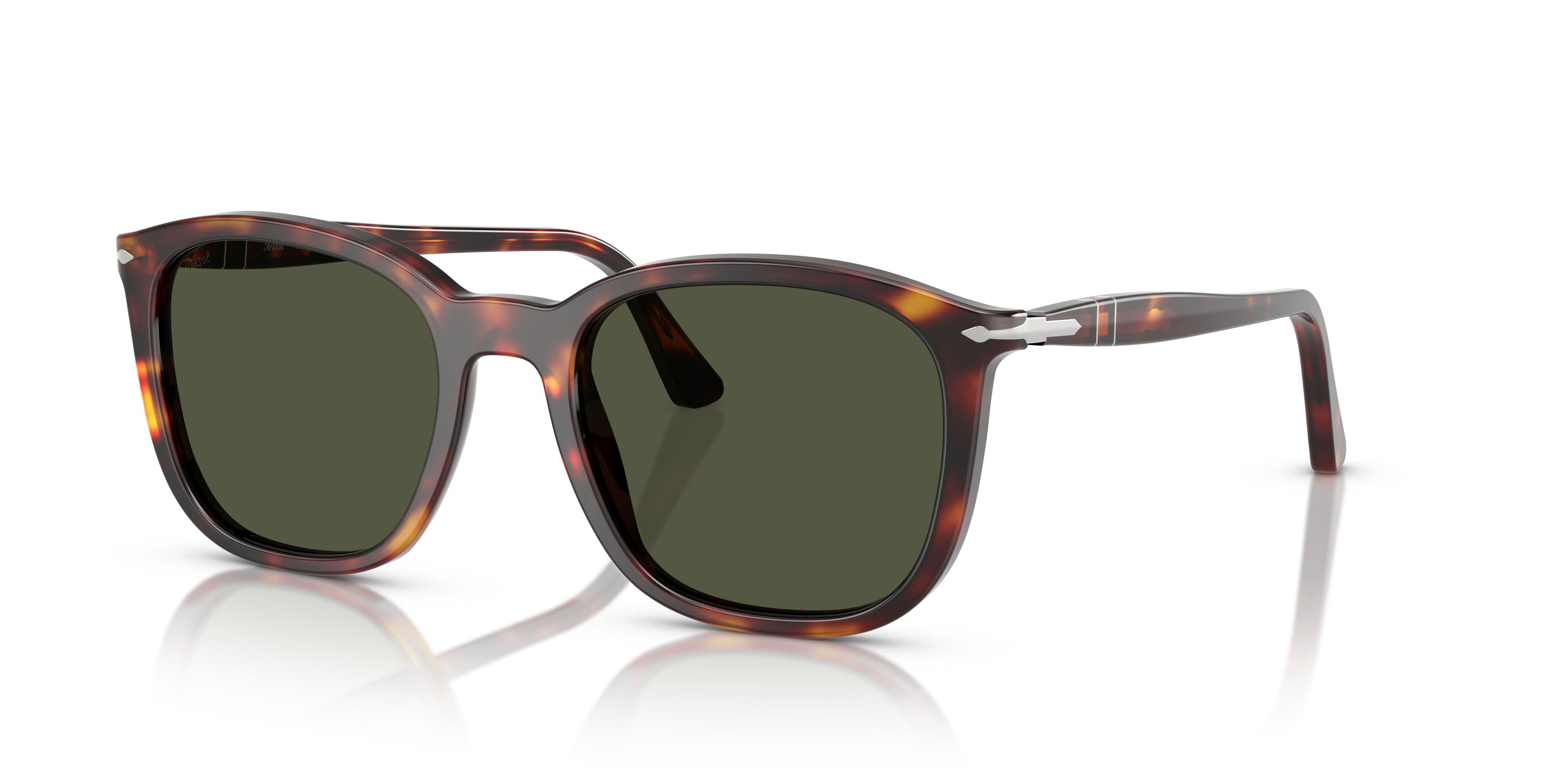 Persol PO3355S M (52 - 20) with Green lenses and Tortoise frame ...