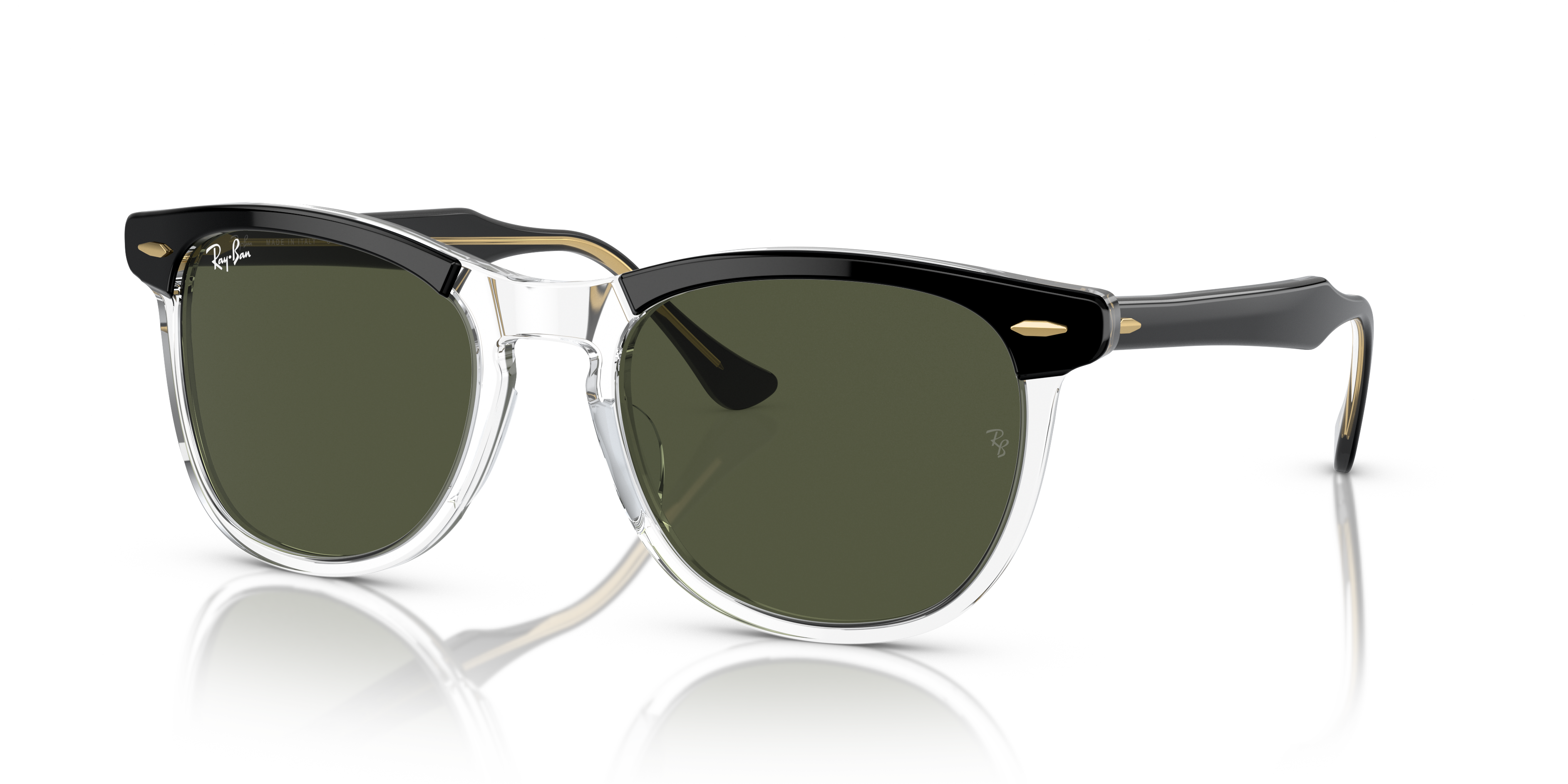 Ray-Ban RB2398 Eagle Eye L (53 - 21) with Green lenses and Black frame ...