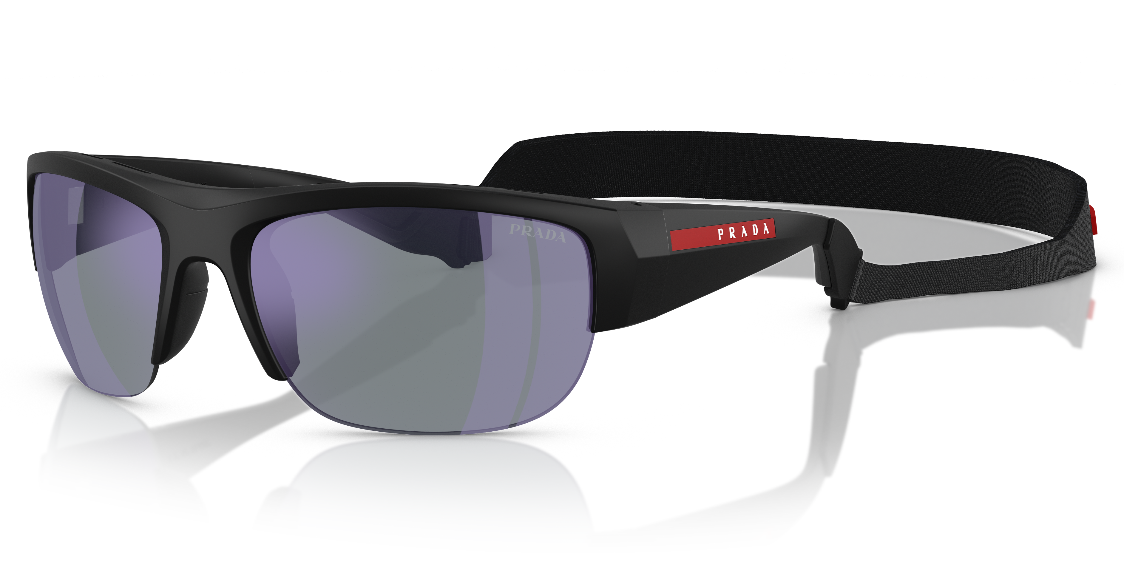 Prada Linea Rossa PS A01S XL (69 - 19) with Blue lenses and Black frame | Sunglass Hut®