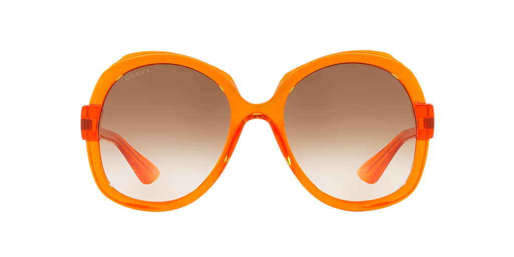Gucci GG1432S L 57 20 with Brown lenses and Orange frame Sunglass Hut