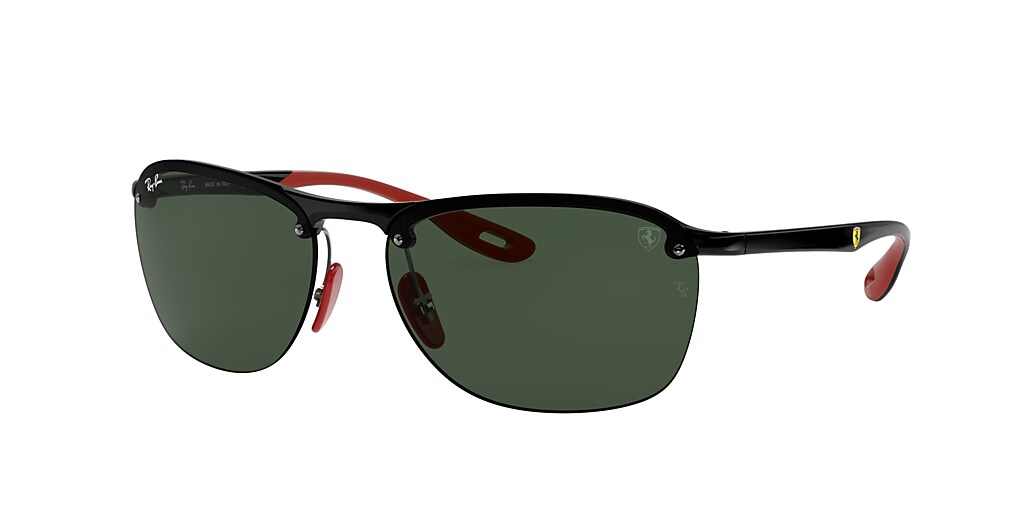 Ray-Ban RB4302M Scuderia Ferrari Collection 62 Green Classic & Black ...