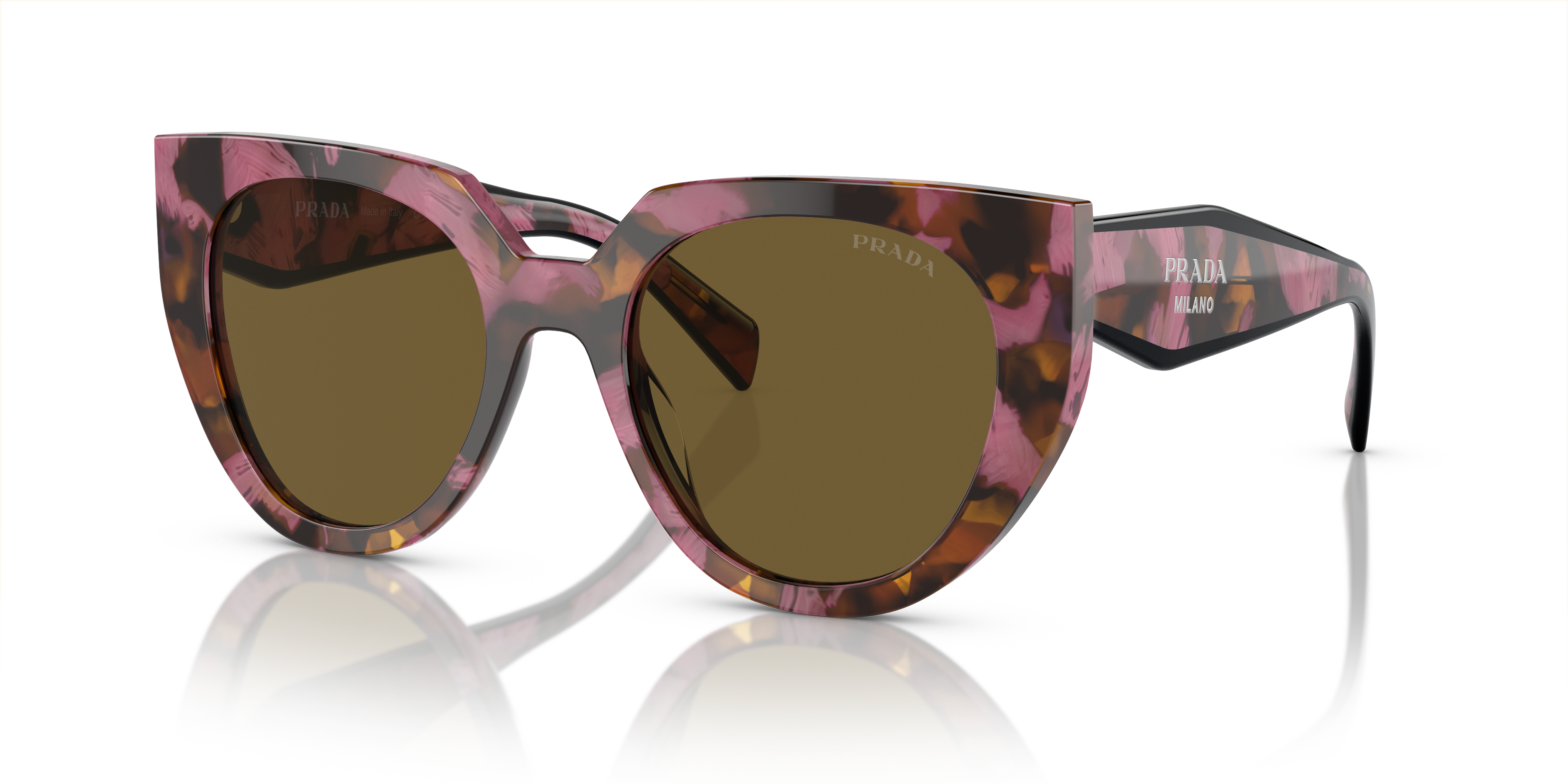 Prada PR 14WS M (52 - 20) with Brown lenses and Brown frame | Sunglass Hut®