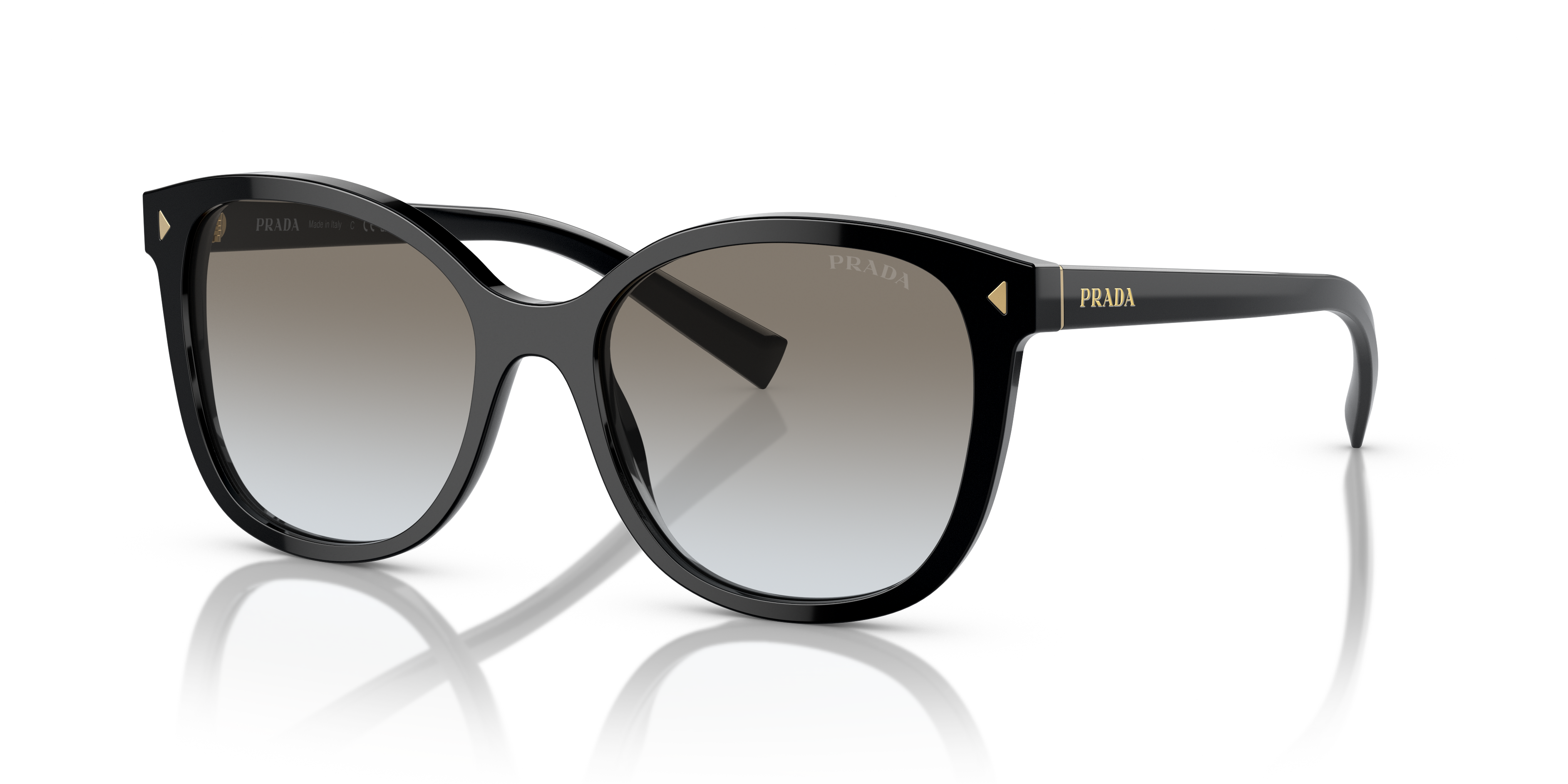 Prada PR 22ZSF M (55 - 16) with Grey lenses and Black frame | Sunglass Hut®