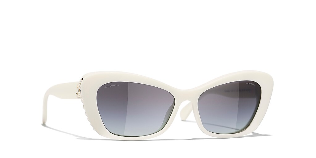 Chanel Cat Eye Sunglasses CH5481H 56 Grey & White Sunglasses | Sunglass ...