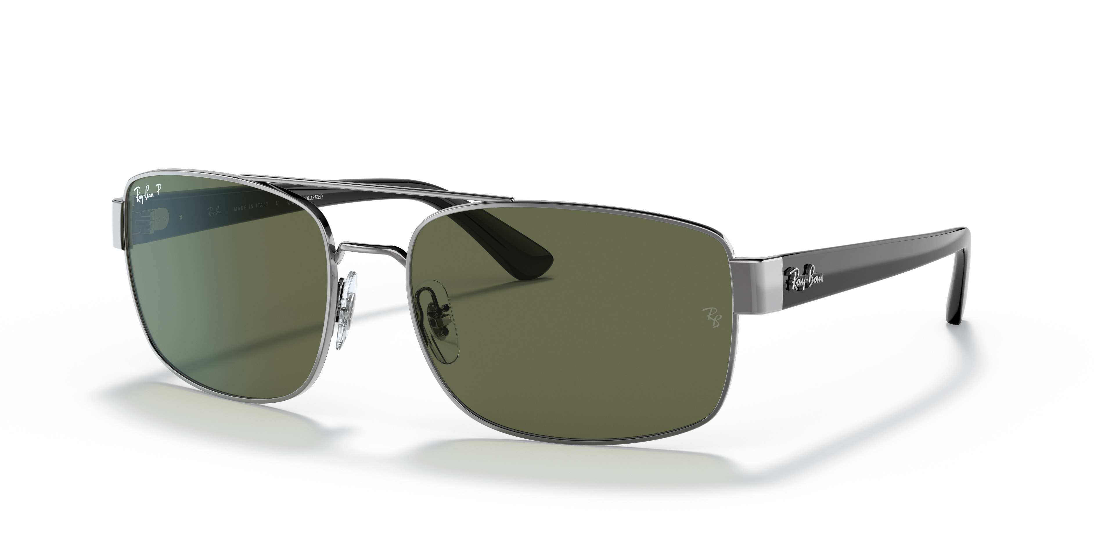 Ray-Ban RB3687 XL (61 - 17) with Green lenses and Grey frame | Sunglass ...